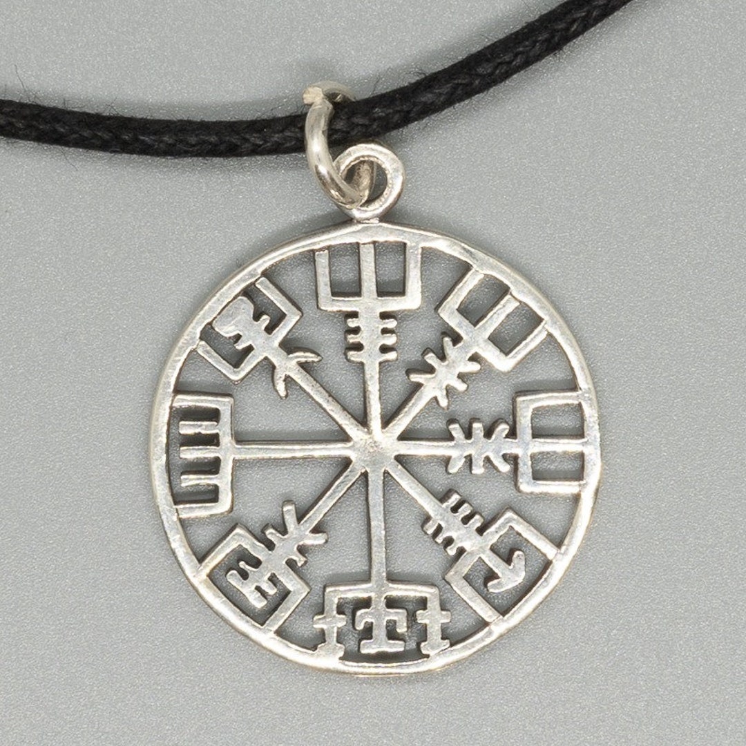 Nordic Compass Pendant Handmade From .925 Solid Sterling Silver on an ...