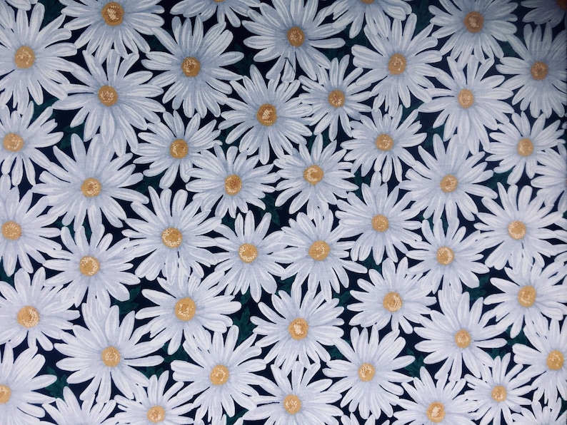 1/2 Metre Gorgeous Daisy Flower Design, Perfect for Making Face Masks ...