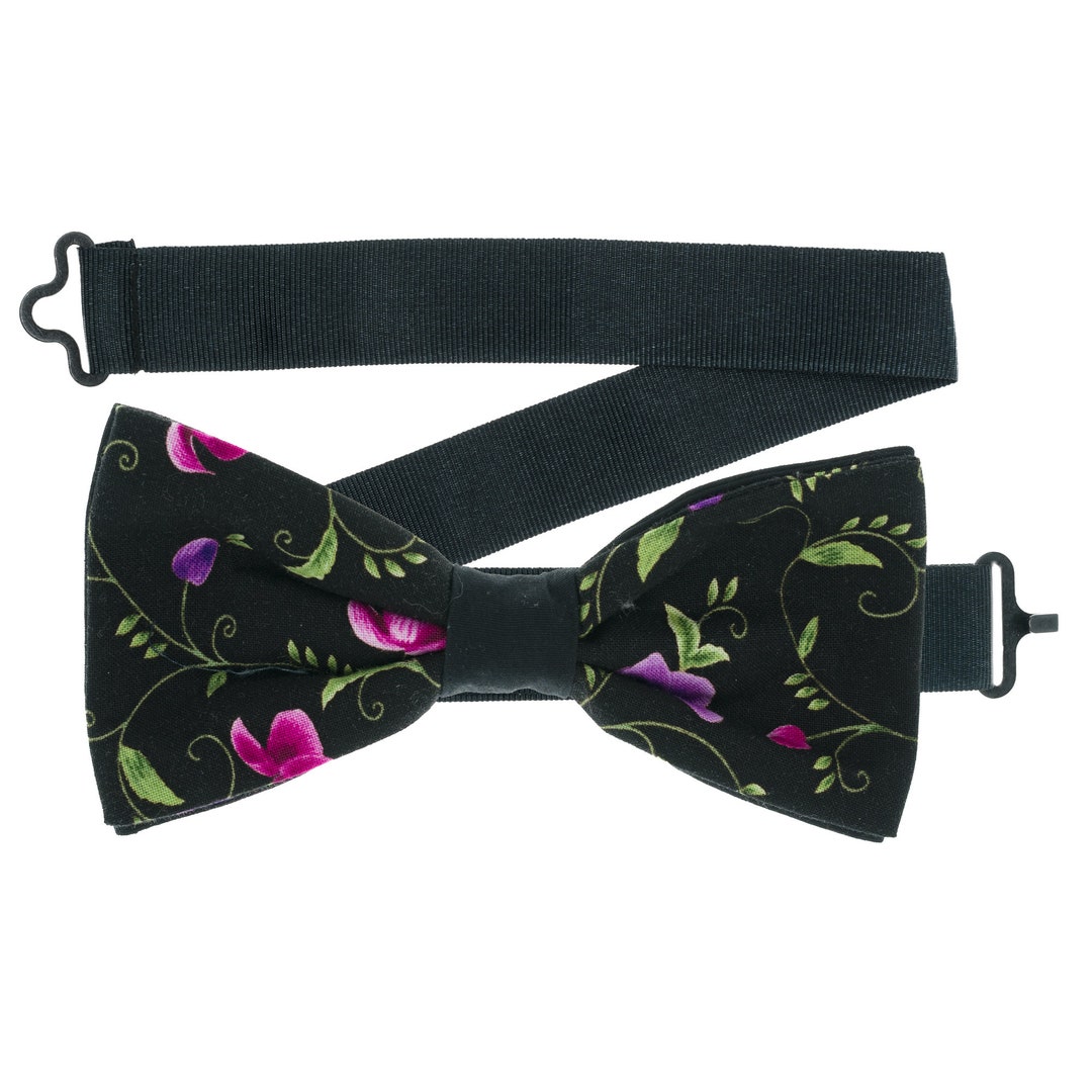 Bright Sweetpea Flower Design on Our Handmade Bow Tie Perfect for ...