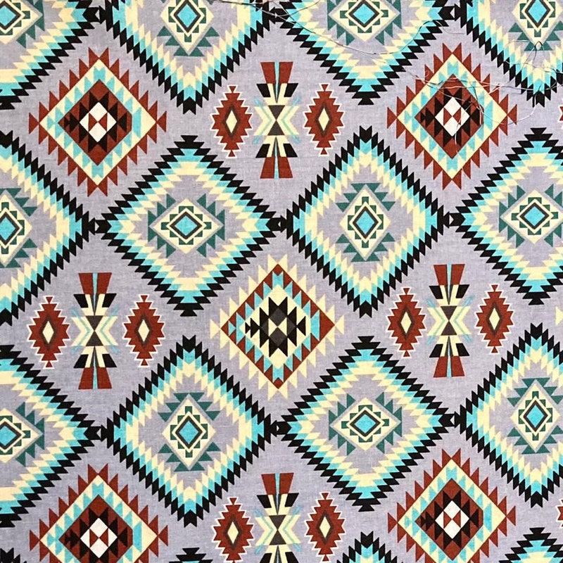 Aztec Print Fabric - Etsy UK