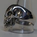Vampire Skull Ring .925 Sterling Silver Biker Goth Metal - Etsy