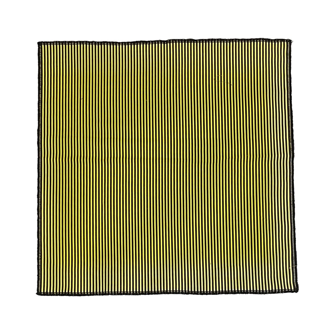 Thin Bee Stripe in Black and Yellow on Our Designer Square Bandana ...