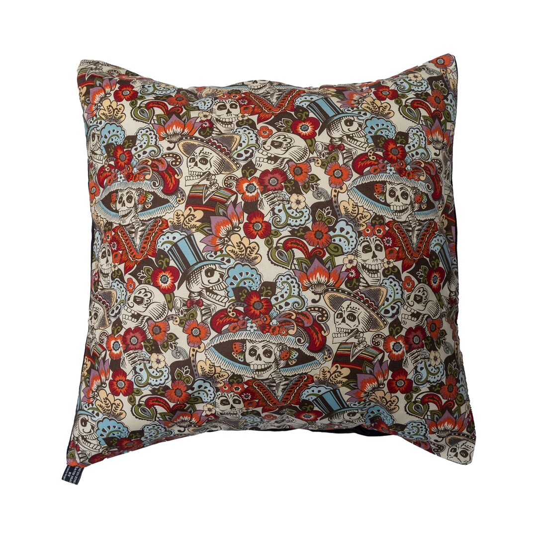 Day of the Dead Candy/sugar Skull Cushion Cover Fits 18" X 18" Mexican ...