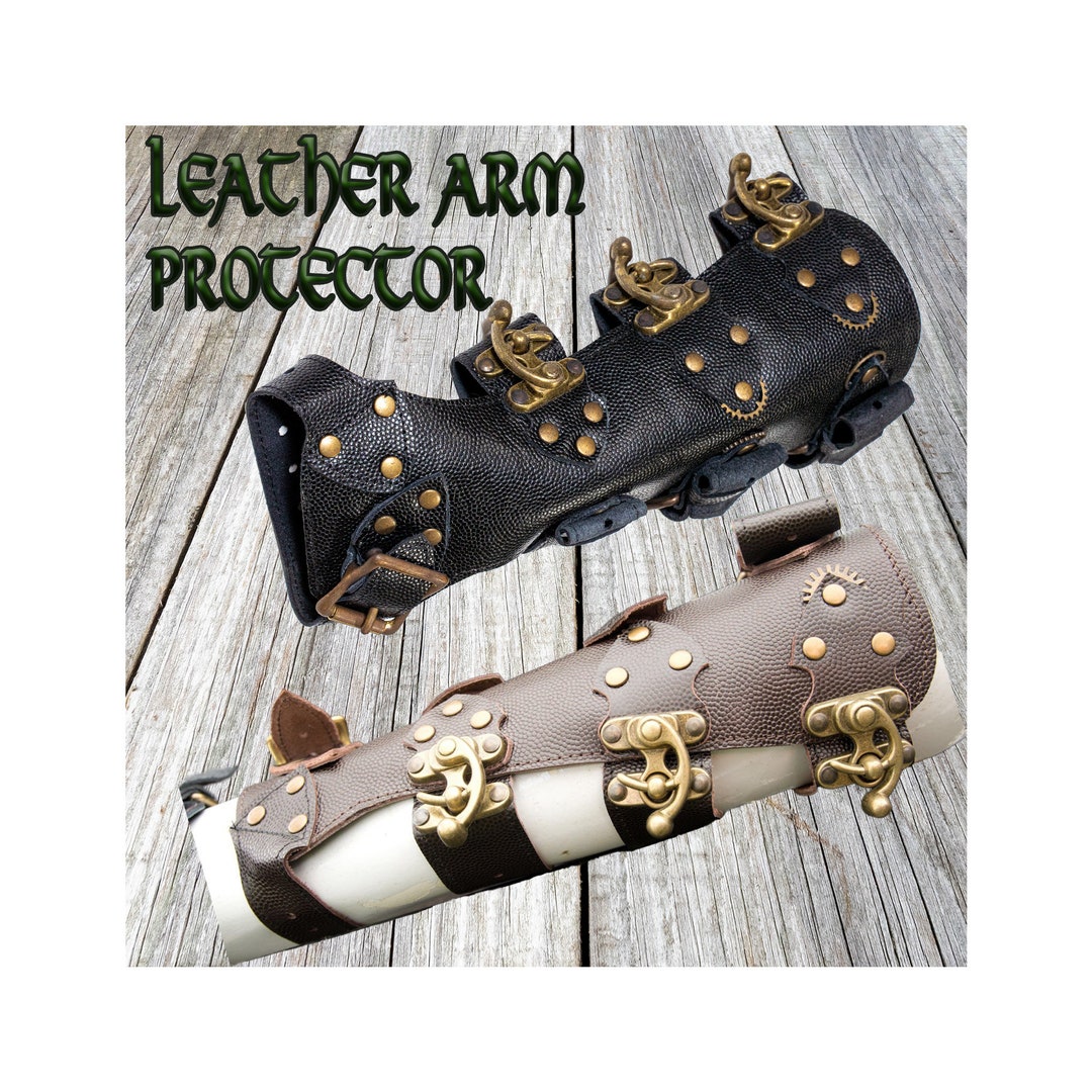 Real Leather Arm Protector With Buckles. Wristband/wrist Cuff, Bracelet ...