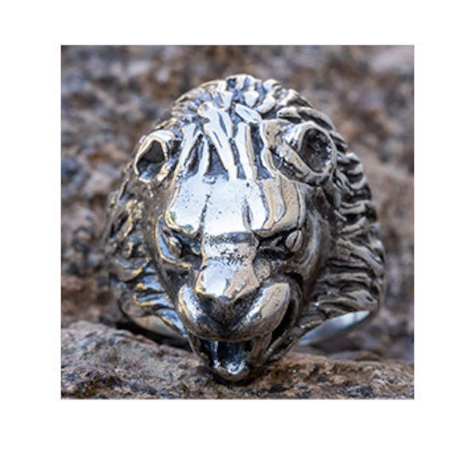 Awesome Lion Ring Handmade From .925 Sterling Silver Great - Etsy