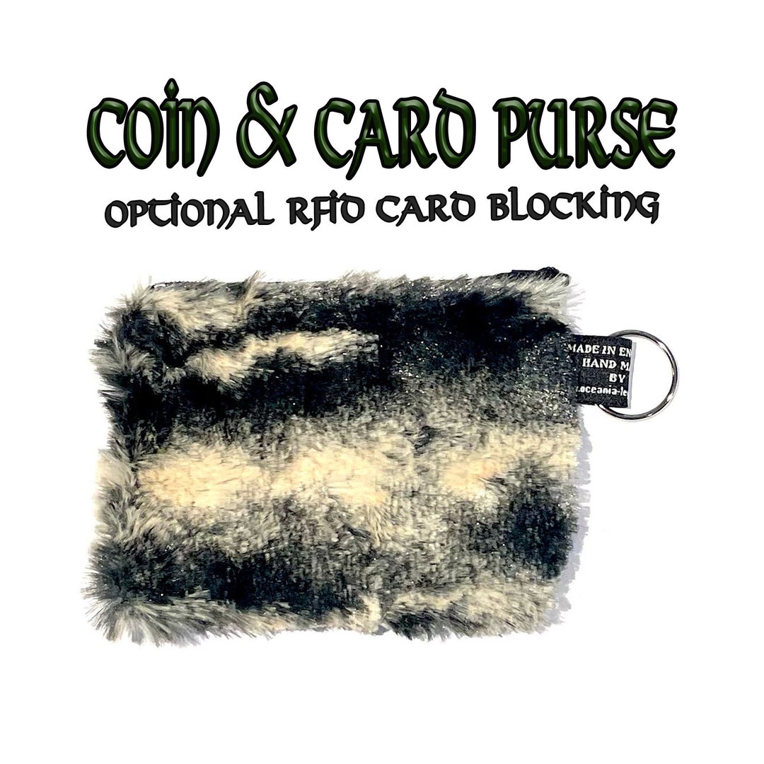 Chinchilla Faux Fur Coin Purse Handmade From 100% Cotton Great for Cash ...