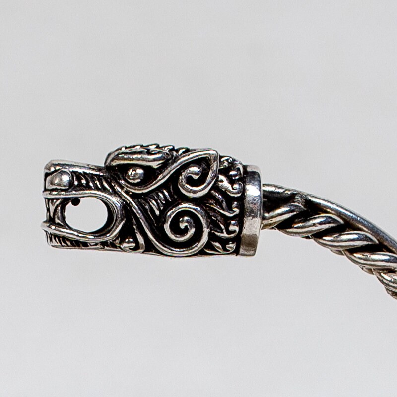 Incredible Details on Our Celtic Wolf Silver 925 Torc/torque | Etsy