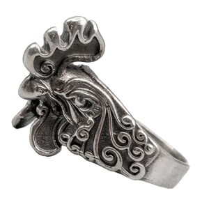 Chicken Head Ring .925 Solid Sterling Silver. Fun Ring With Lovely ...