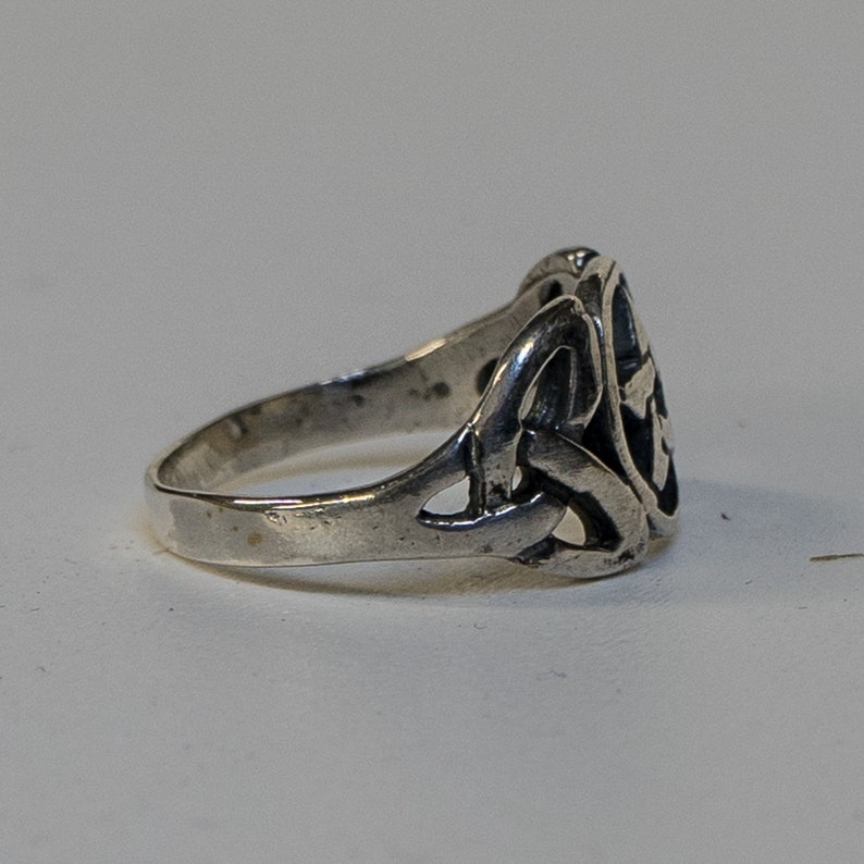 Pentagram Celtic Ring .925 Solid Sterling Silver Pagan | Etsy