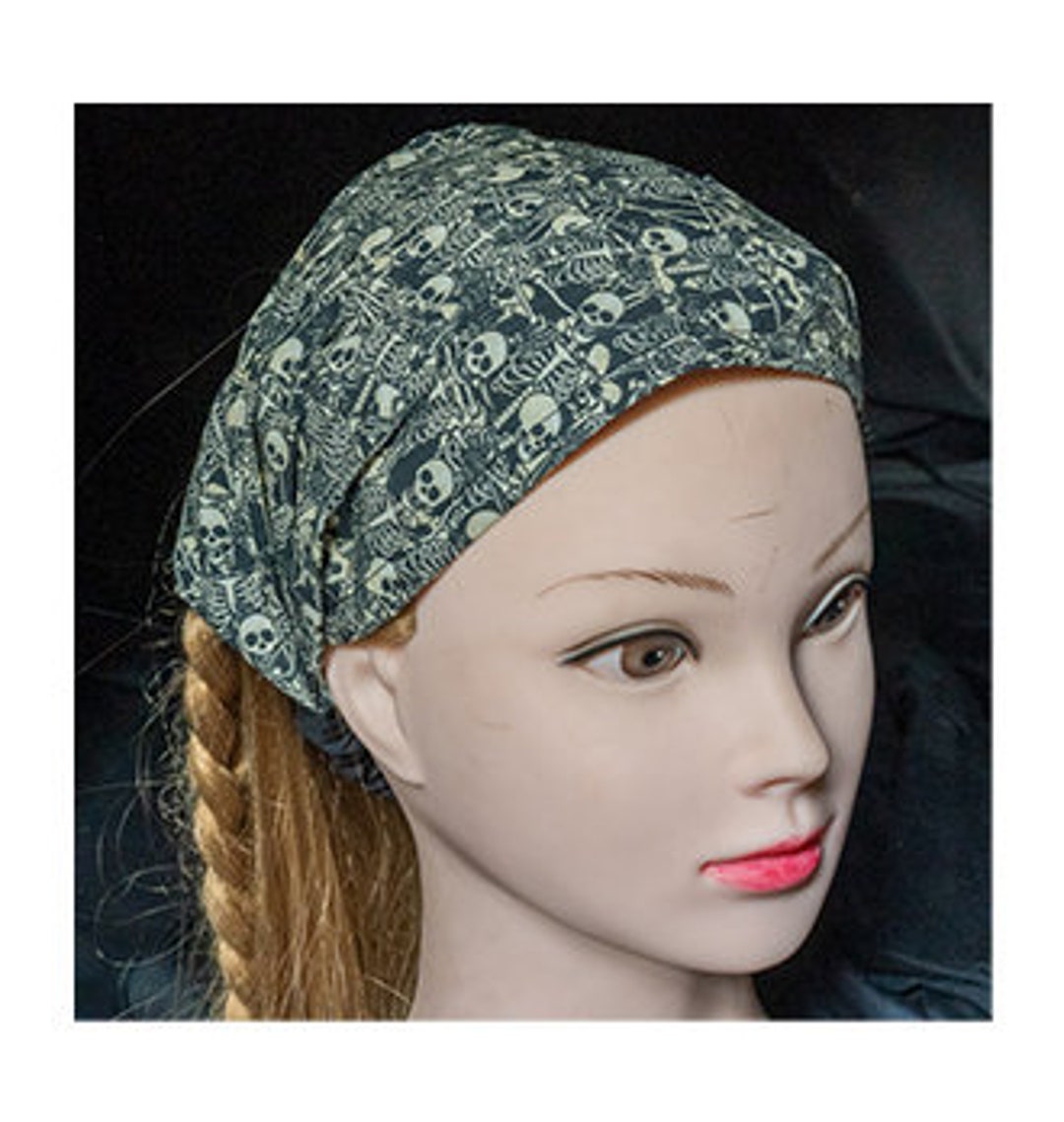 Awesome Skeleton Designer Handmade Elasticated Headband Great for Tying ...