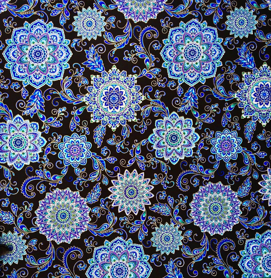 Beautiful Blue Paisley Mandala Bandana Headband /dog - Etsy
