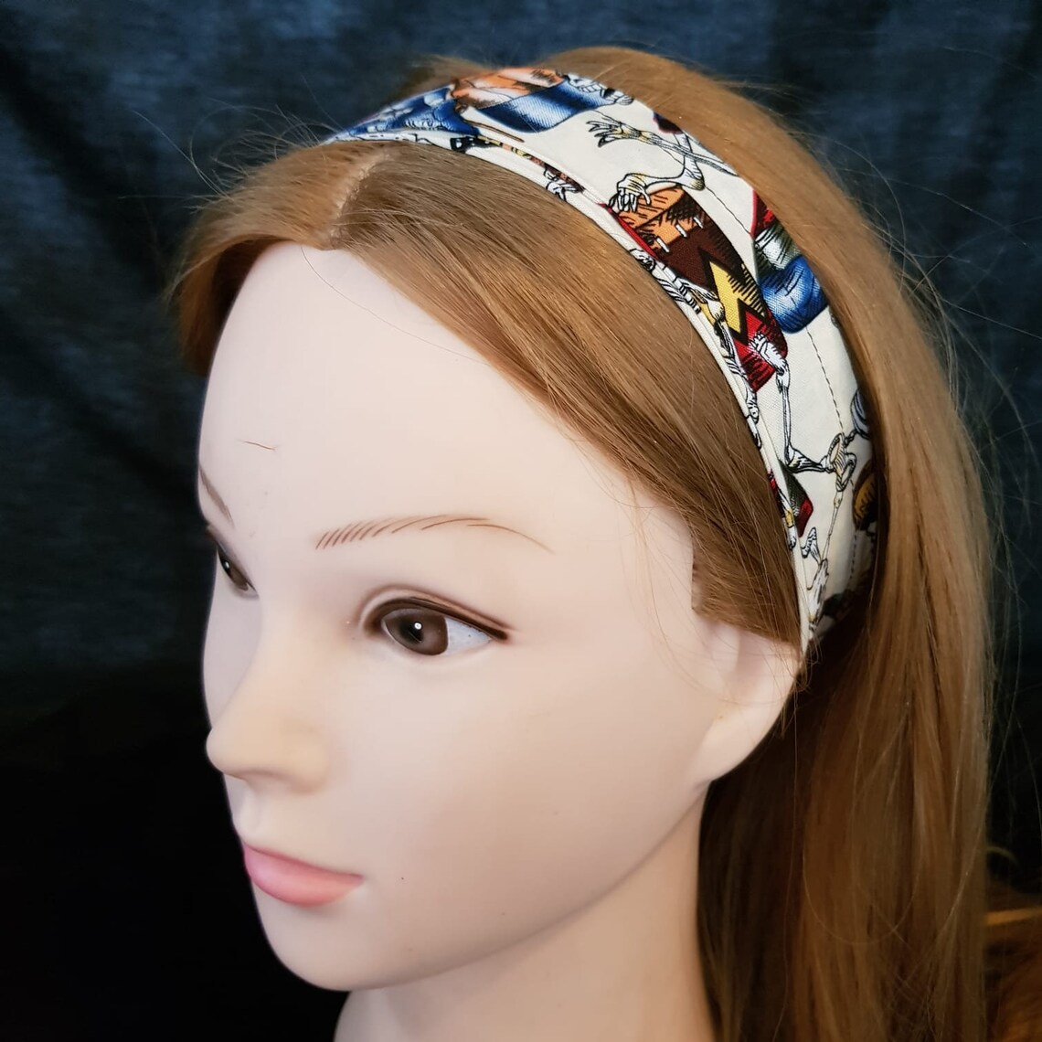 Day of the Dead Dancing Skeleton Band Elasticated Headband, Can Be Worn ...