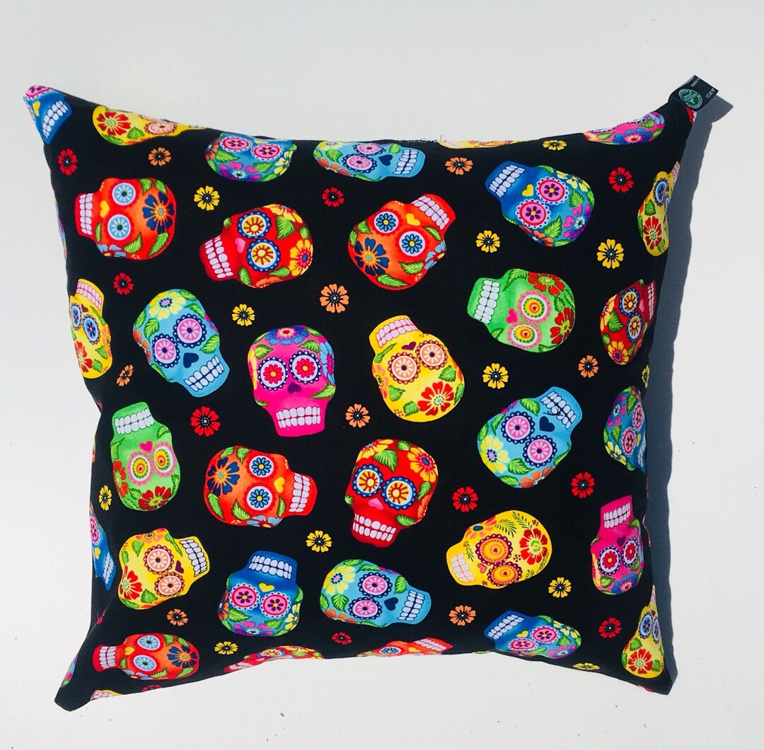 Day of the Dead Candy/sugar Skull Cushion Cover Fits 18 - Etsy