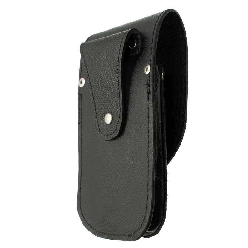 Belt Holster Leather Mobile Cell Phone Pouch. A Skull With Purple ...