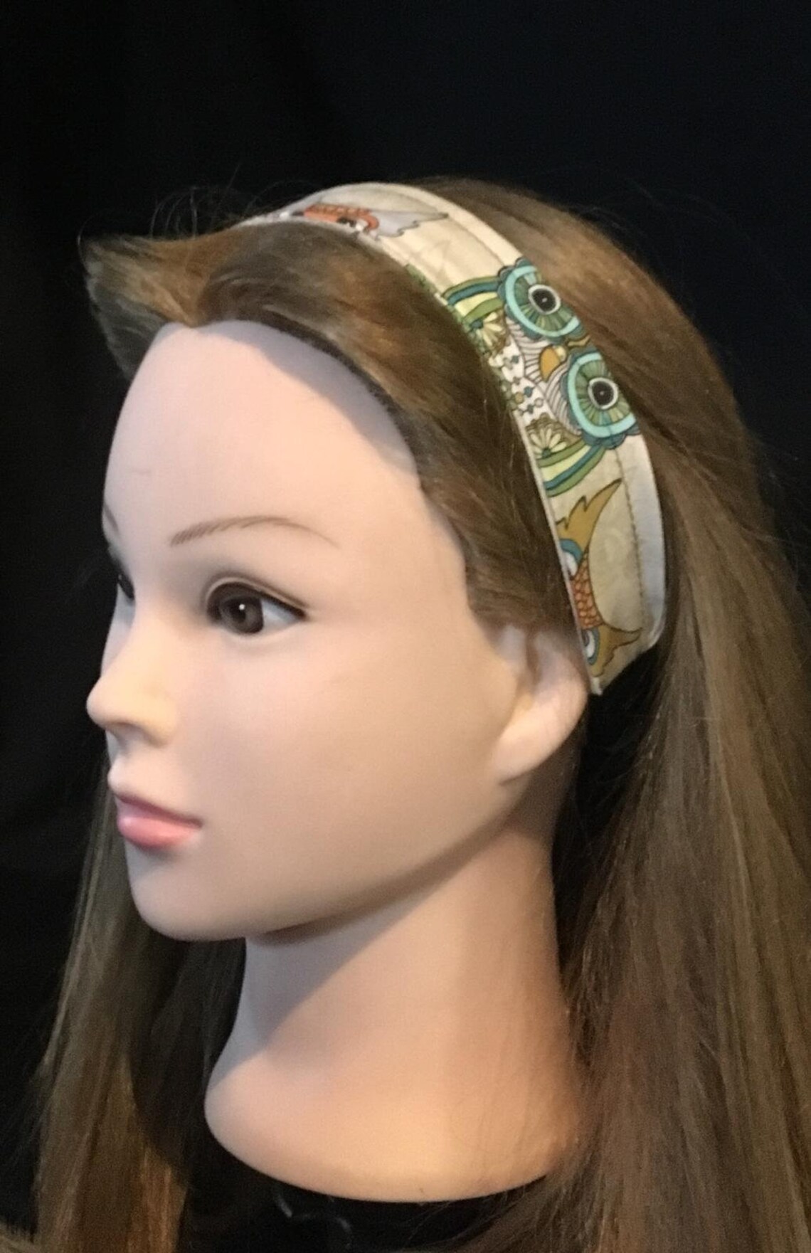 Owl Design Headband Bandana Hair Tie Ladies Girls Fashion 100% Cotton ...
