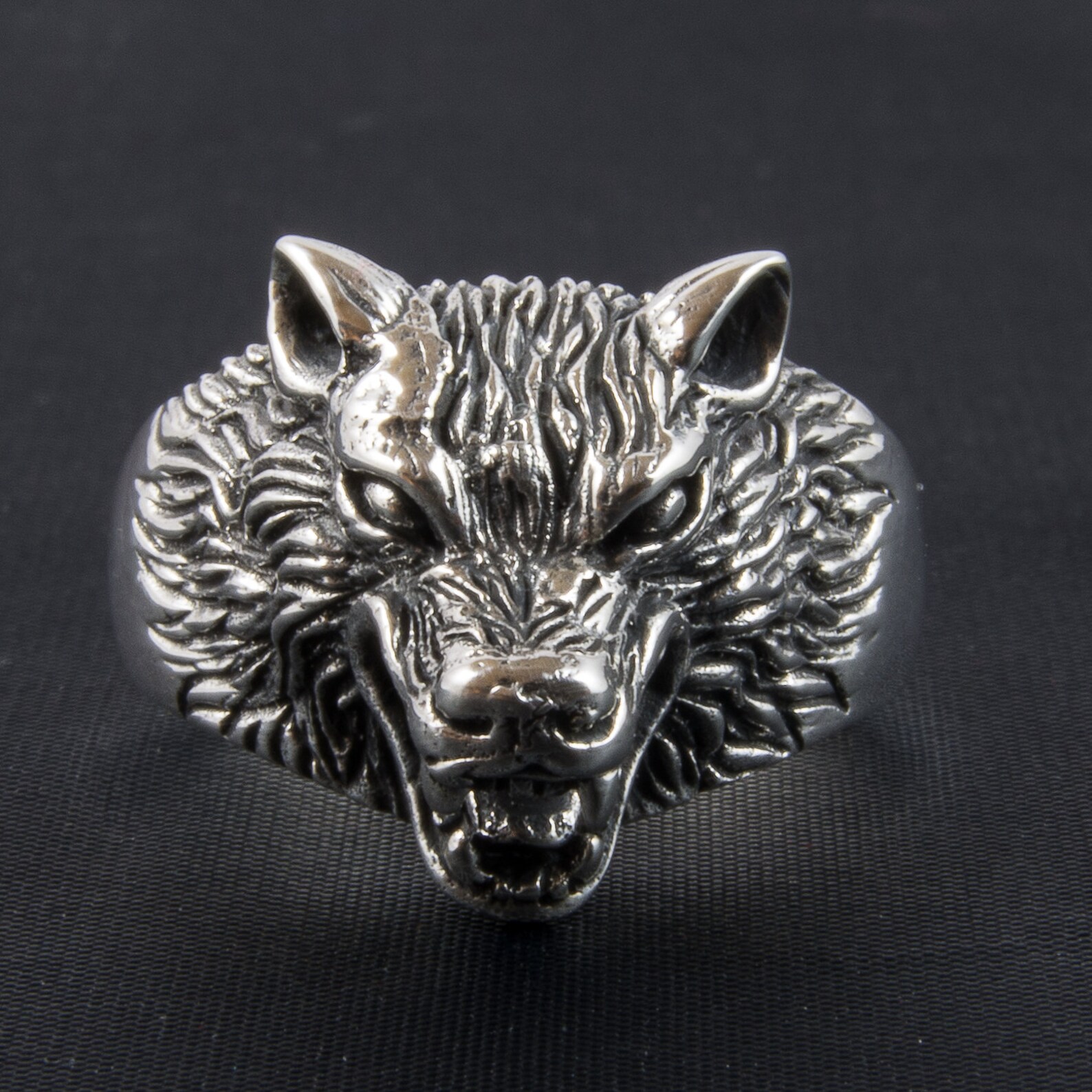 Werewolf Ring .925 Solid Sterling Silver Biker Rocker Animal Fan ...