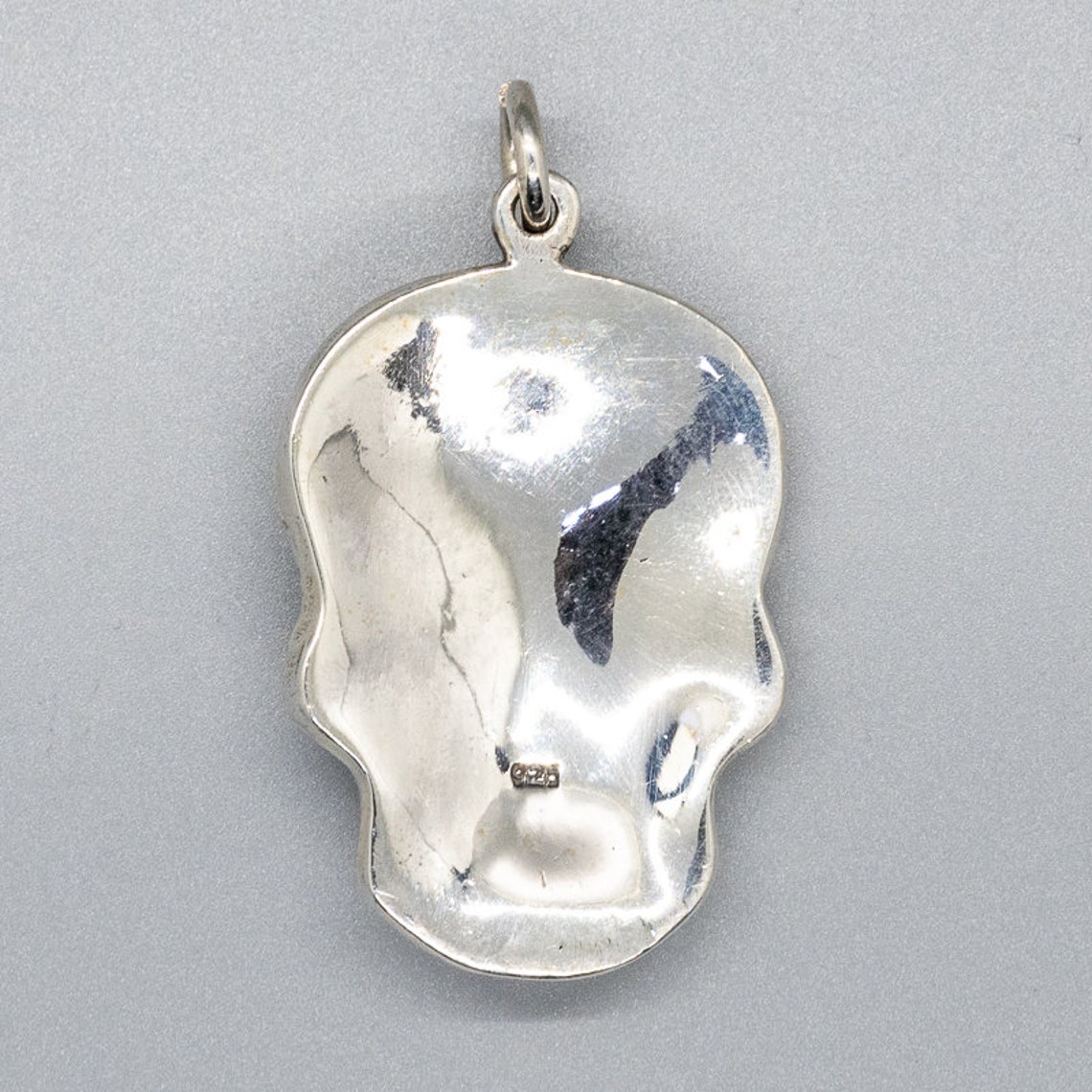 Sugar Skull Candy Pendant Handmade From .925 Silver With Cubic Zirconia ...