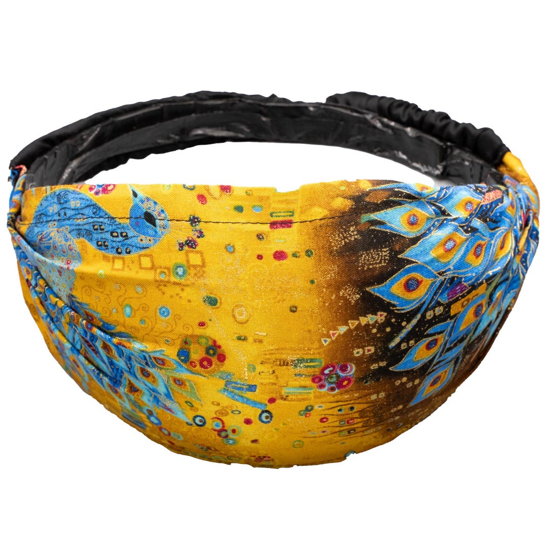 Peacock Gilded Plume Design Headband Bandana Hair Tie Turban Ladies ...