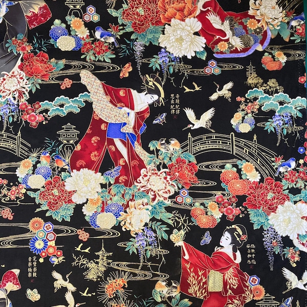 Geisha Fabric - Etsy