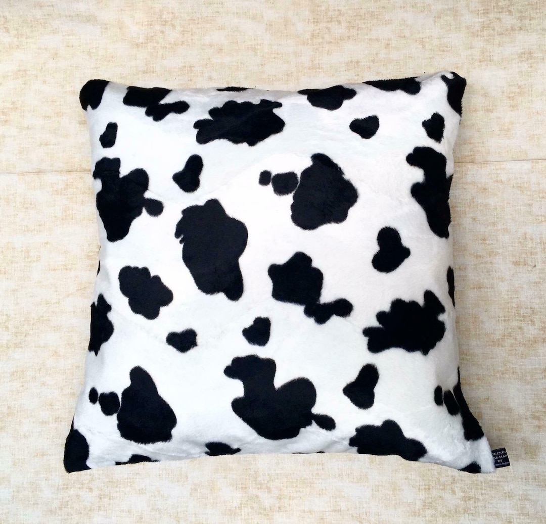 Lovely Cow Velvet Velboa Fabric Cushion Cover Handmade, Great Fun ...