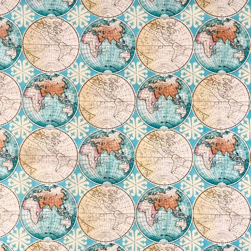 Map Fabric - Etsy UK