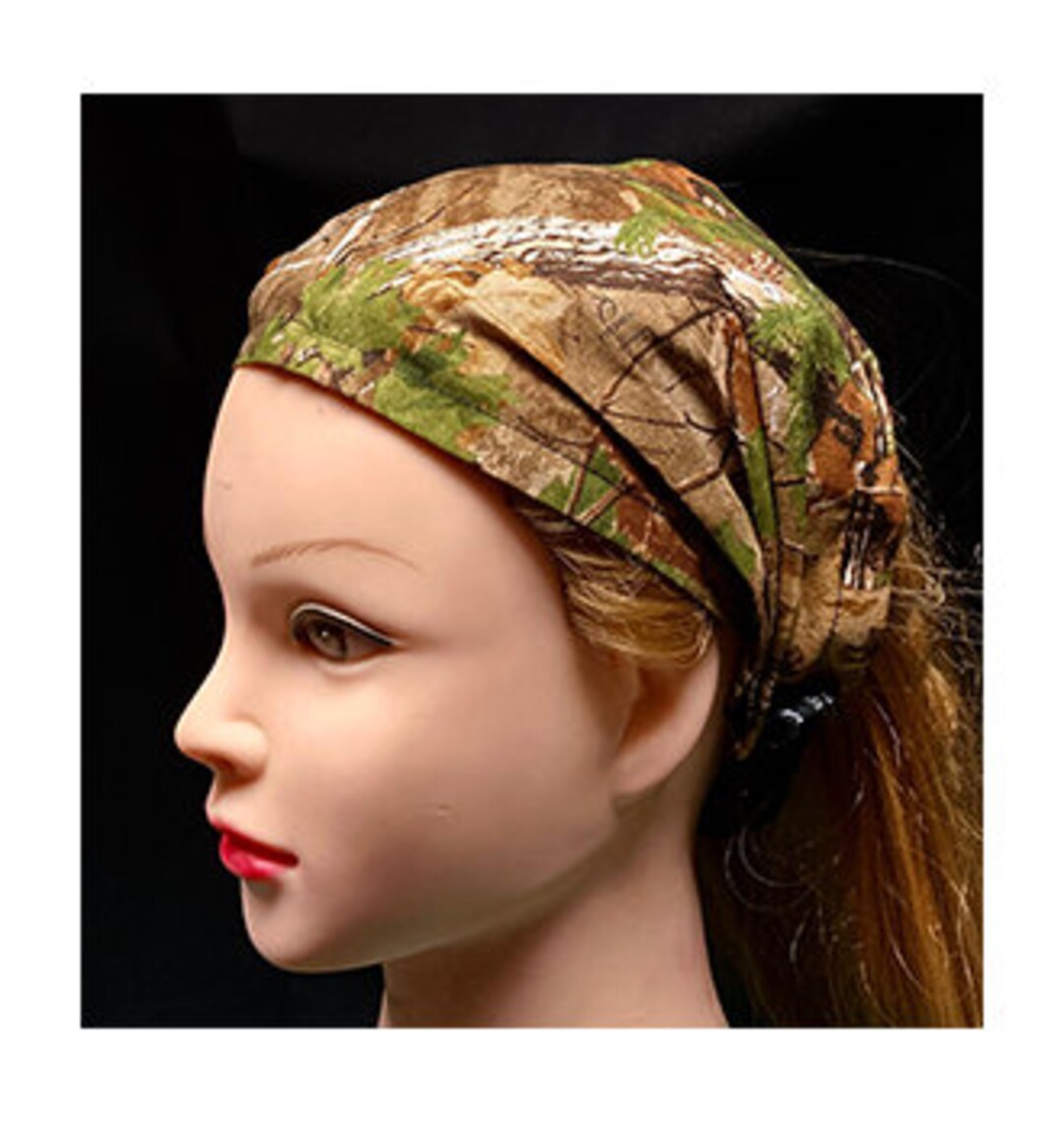 Realistic Tree Camo Forest Wood Scene Handmade Elasticated Headband ...