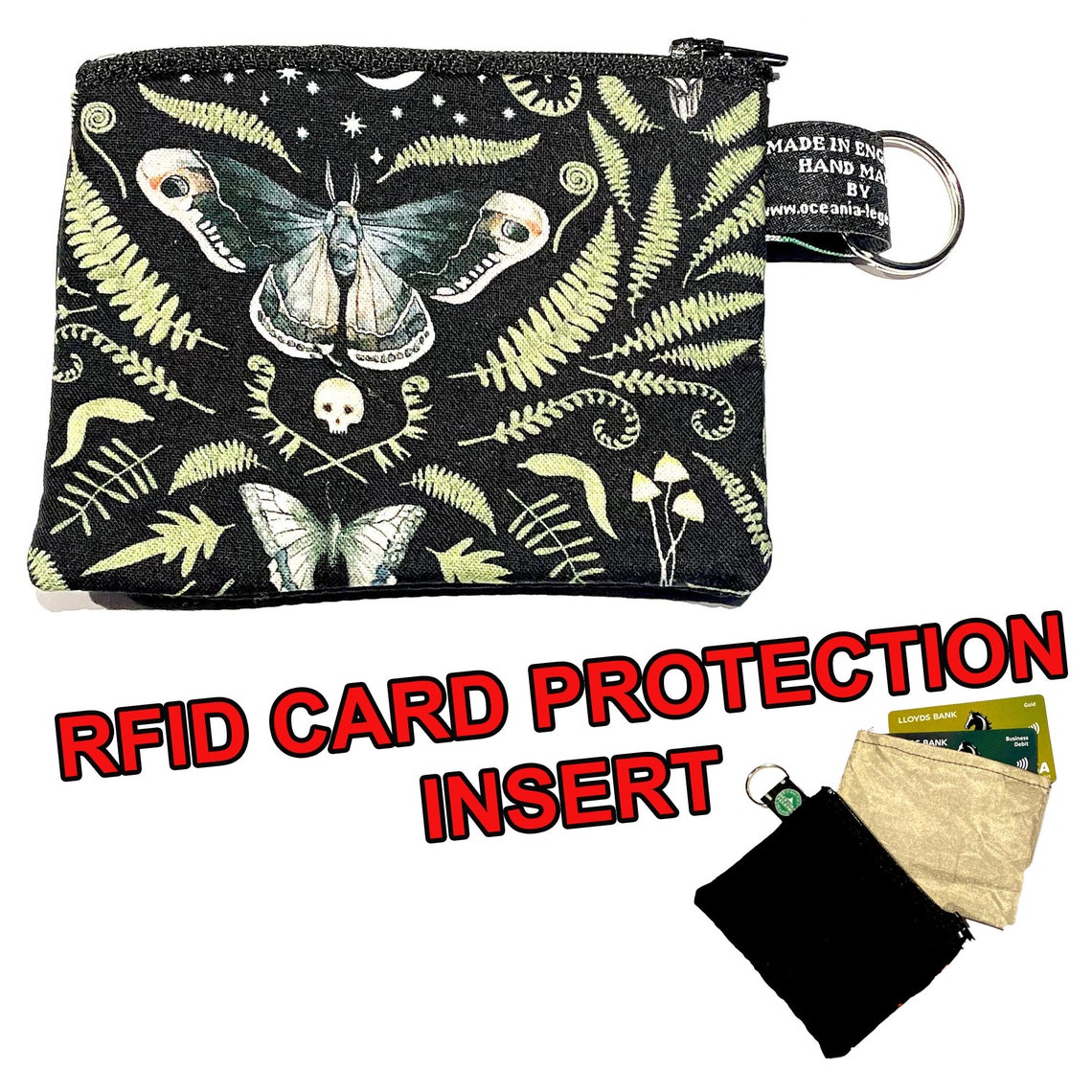 Stunning Promethea Silkmoth Death's Head Hawk ~ Handmade Purse 100% ...