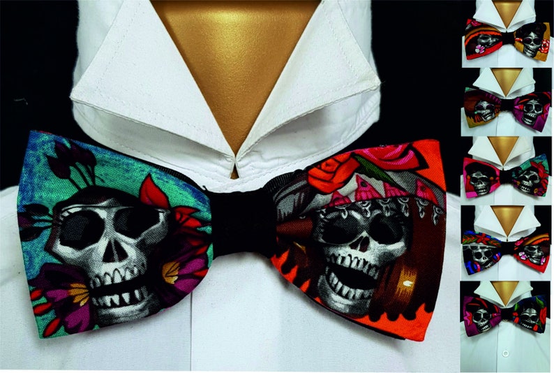 Awesome Day of the Dead Skulls With Funky Hats and Earrings on - Etsy