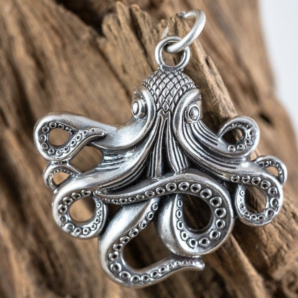 Kraken Pendant made From .925 Solid Sterling Silver Fully - Etsy UK