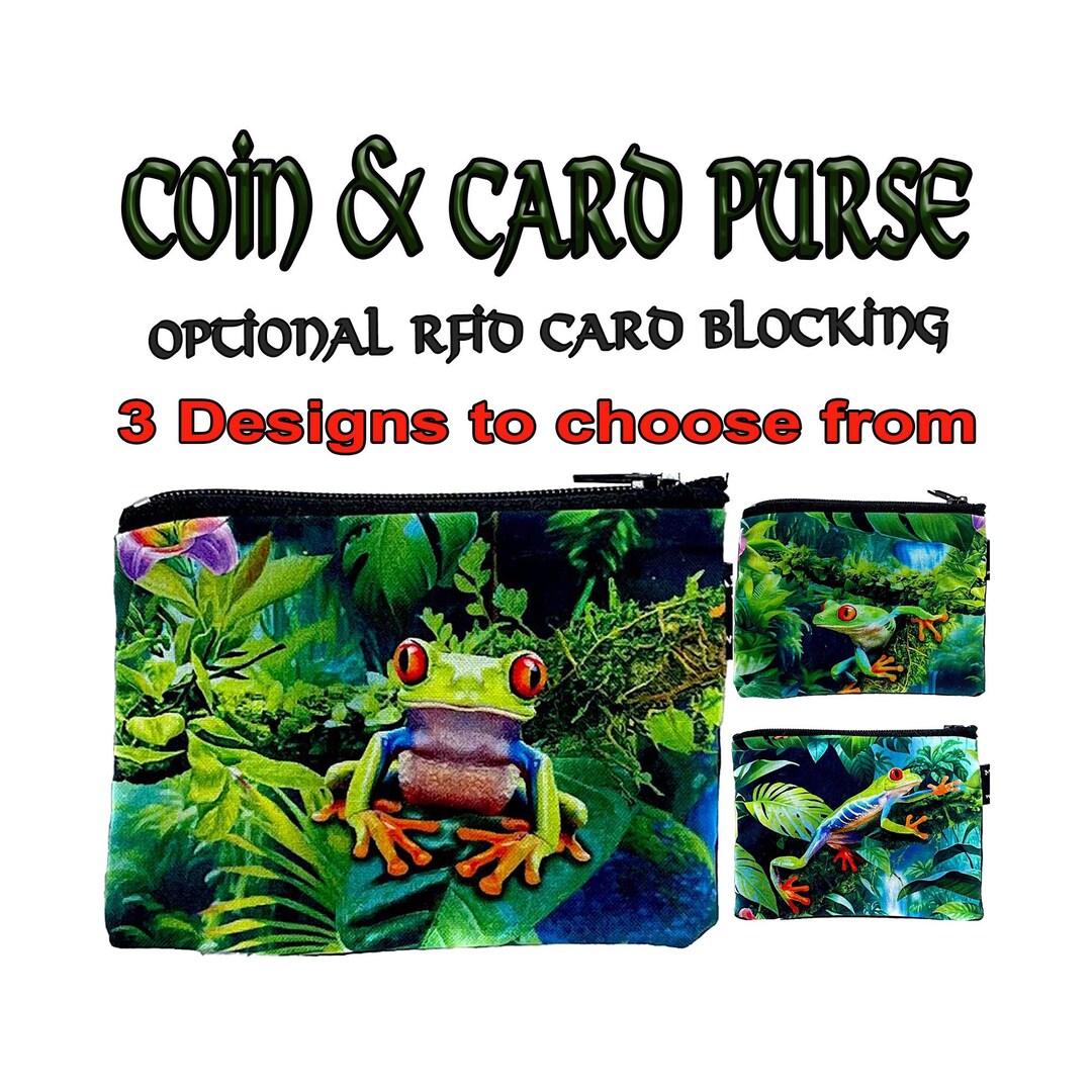 Tropical Tree Frog Design ~handmade Purse~100% Cotton Great for Cash ...