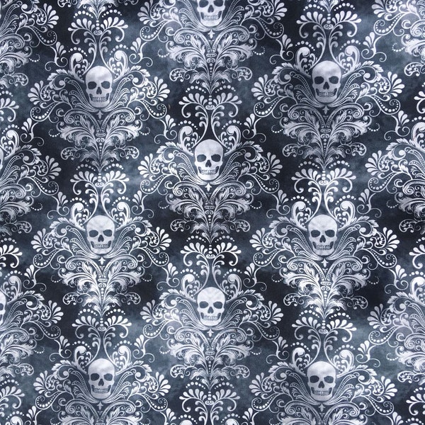 Gothic Skull Fabric - Etsy