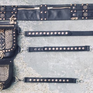 Festival Utility Belt Leg Strap, Steampunk Cyberpunk Dieselpunk Leather ...