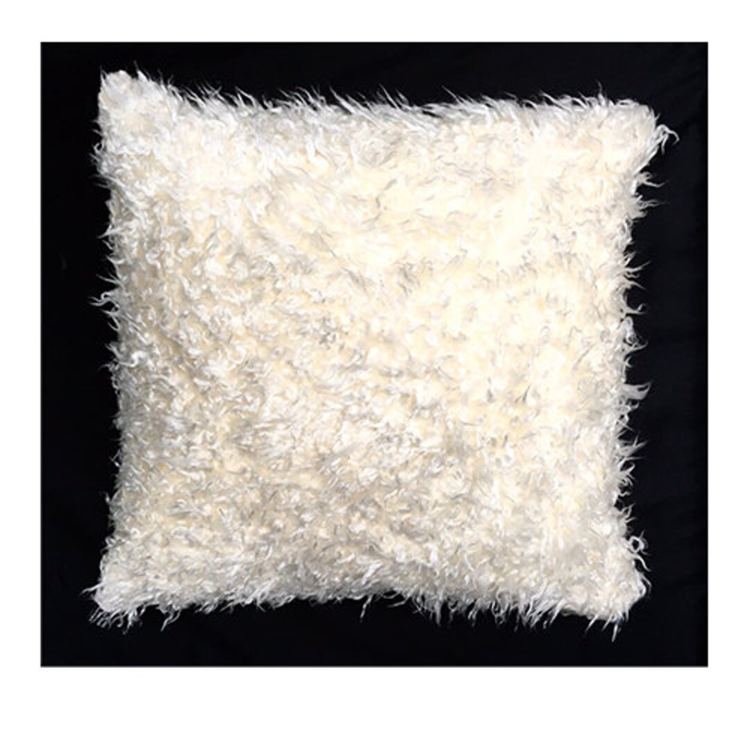 Beautiful & Soft Curly Lamb Faux Fur Fluff Cushion Cover Great Fun ...