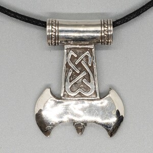 Viking Axe Pendant Handmade From .925 Solid Sterling Silver Supplied on ...