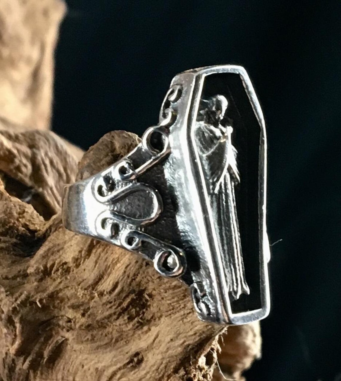 Mummy Coffin Ring .925 solid sterling silver Biker Pagan | Etsy