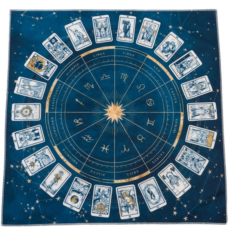 Horoscope Designer Small Bandana or Wall Hanging Tarot Card Fortune ...