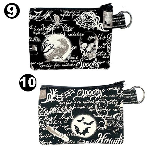 Great Gothic Designs With Witches, Owls, Bats & Skeletons Coin Purses ...