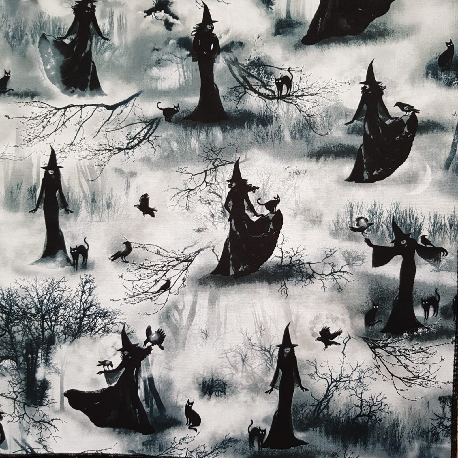 Beautiful Witches in the Forest With Cats & Ravens Designer - Etsy