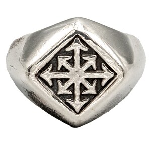 Chaos Star Signet Ring .925 Solid Sterling Silver Arrows Biker Gothic ...