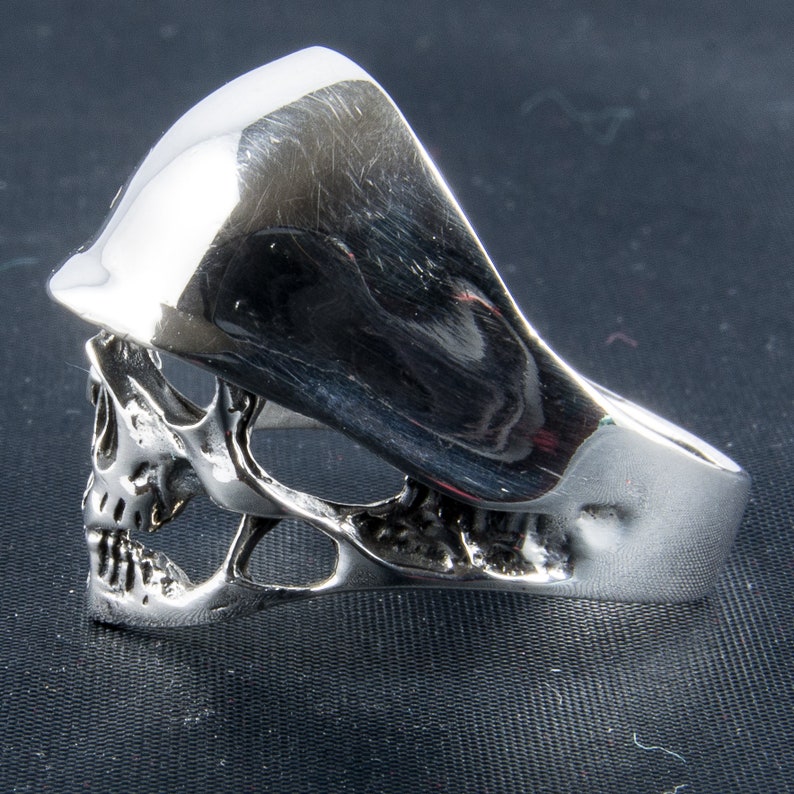 Soldier Helmet Ring .925 Solid Sterling Silver Heavy Metal, Biker ...