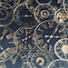1/2 Metre Steampunk Themed Interlocking Clock Faces Designer Fabric by ...