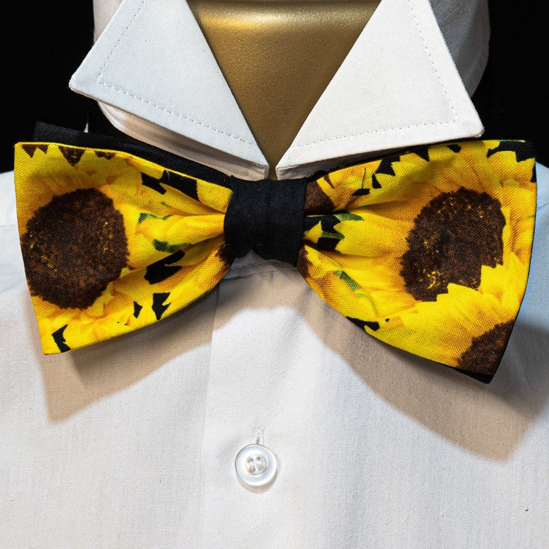 Bright Sunflowers Design on Our Handmade Bow Tie Perfect for Weddings ...