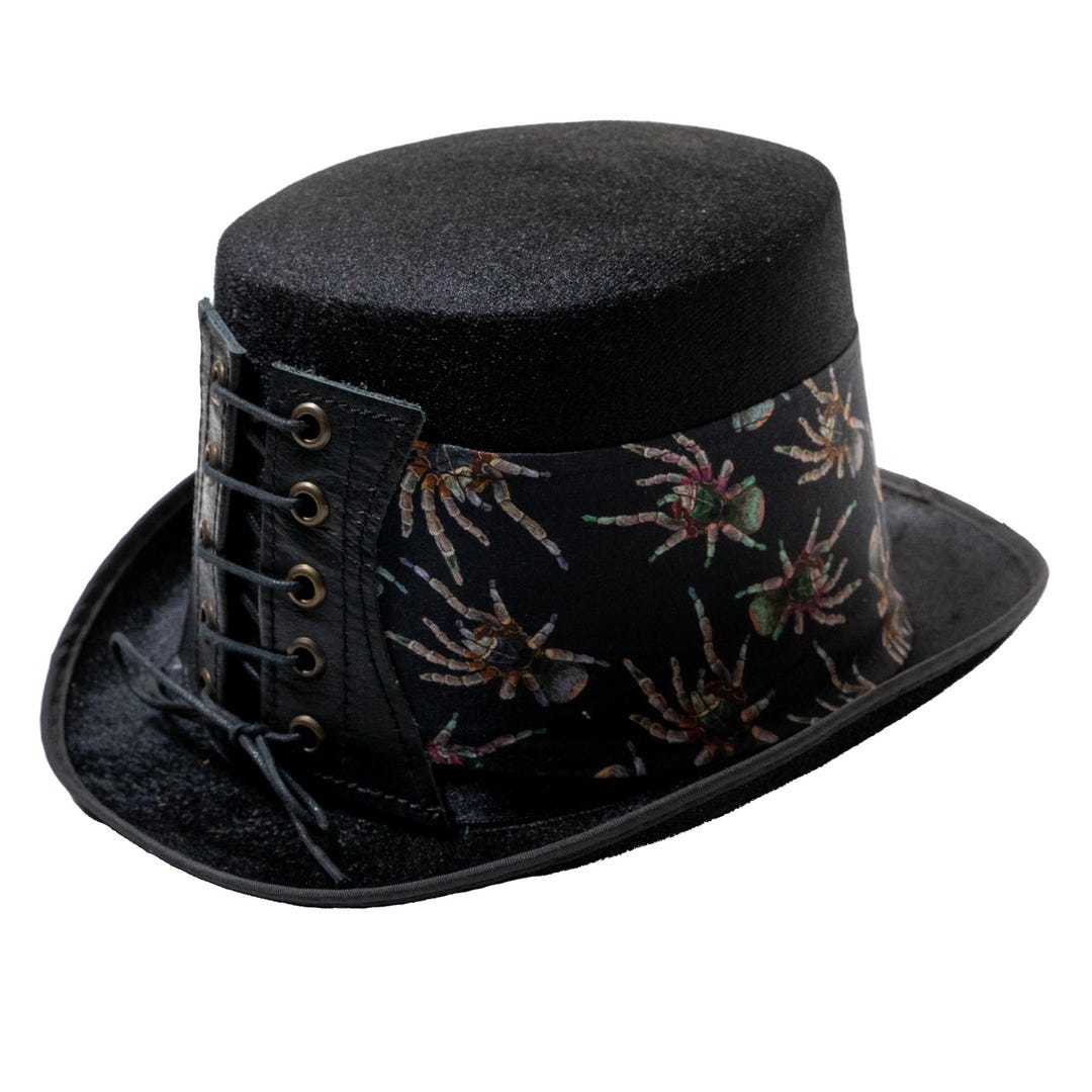 Tarantula Spider Steampunk Top Hat With a Victorian Corset Band Leather ...