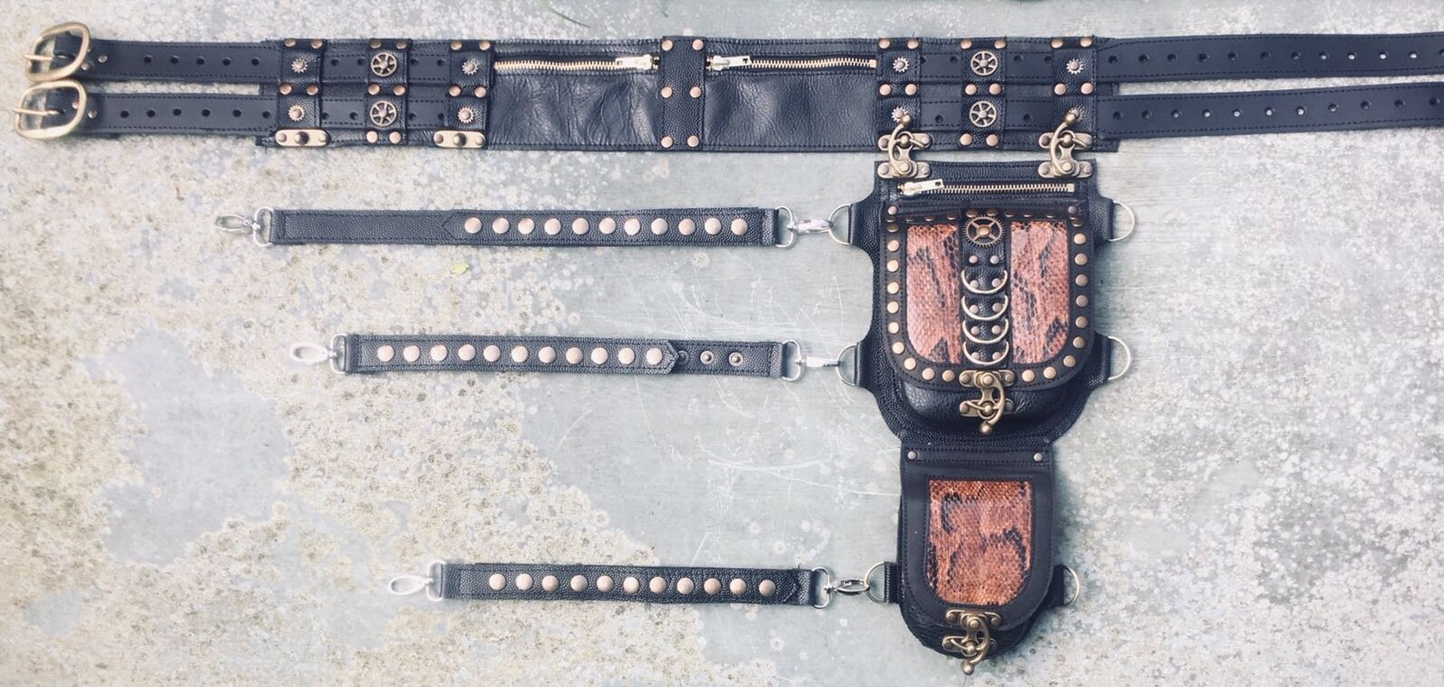 Festival Utility Belt Leg Strap Steampunk Cyberpunk - Etsy