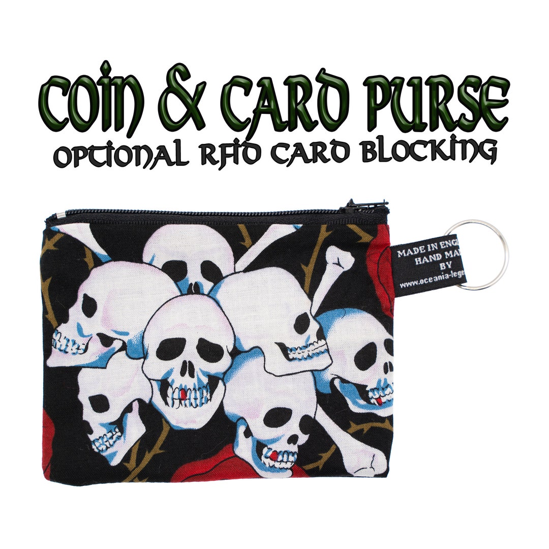 Skull & Crossbone Pirate Design ~ Handmade Purse ~ 100% Cotton Great ...