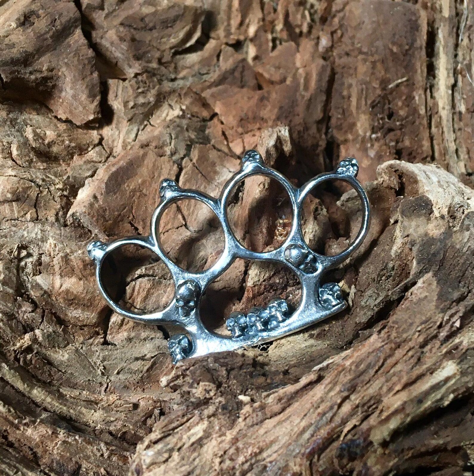 Knuckle Duster Skull Pendant Made From .925 Solid Sterling - Etsy
