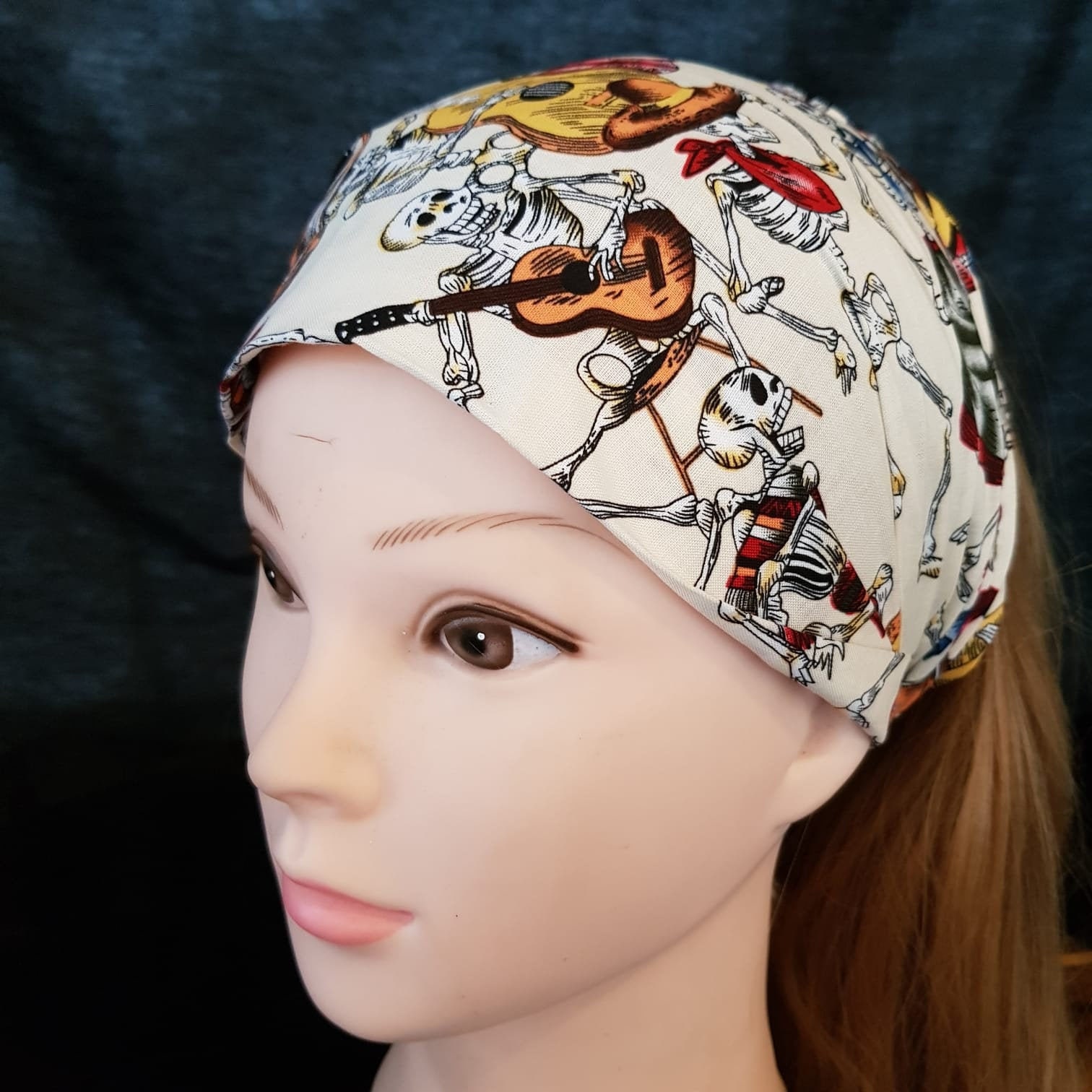 Day of the Dead Dancing Skeleton Band Elasticated Headband, Can Be Worn ...