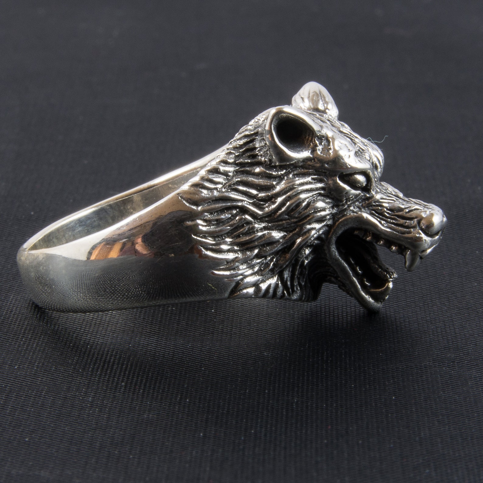 Werewolf Ring .925 Solid Sterling Silver Biker Rocker Animal Fan ...