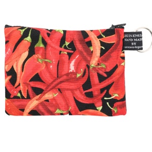 Red Hot Chili (chilli) Peppers Coin Purses Handmade From David Textiles ...