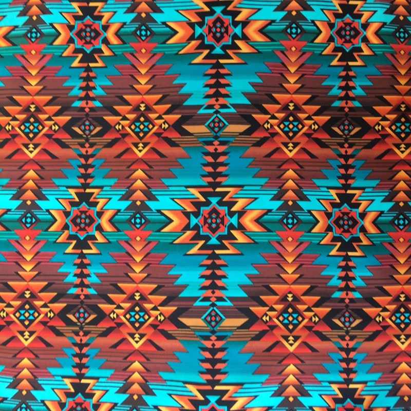 Aztec Print Fabric - Etsy UK